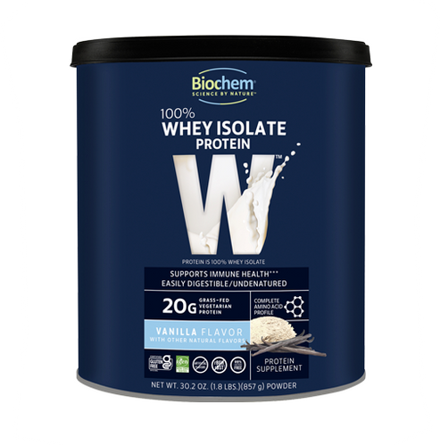 Vanilla Whey Protein Powder: Grass-fed, Non-GMO, Vegetarian – Biochem ...