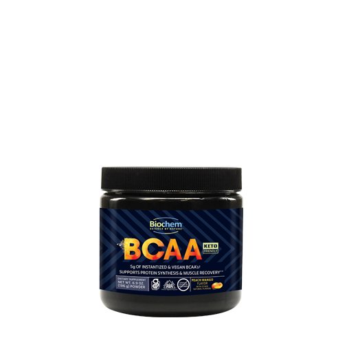 Vegan BCAA Powder, Peach Mango Flavor 30 Servings – Biochem Protein